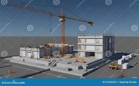 Detailed Architectural Blueprint Wireframe Displaying Multi Level