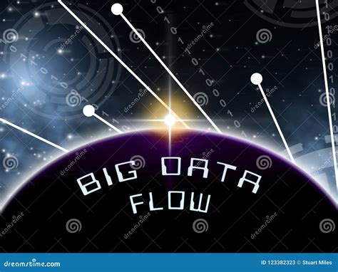 Bigdata Flow Stream Of Big Data 3d Illustration Stock Illustration