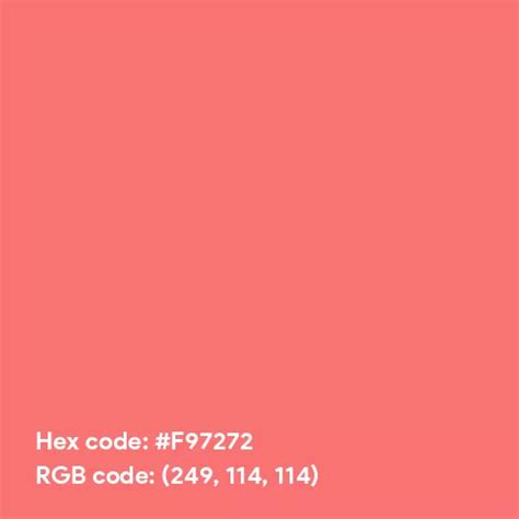 Georgia Peach Color Hex Code Is F97272