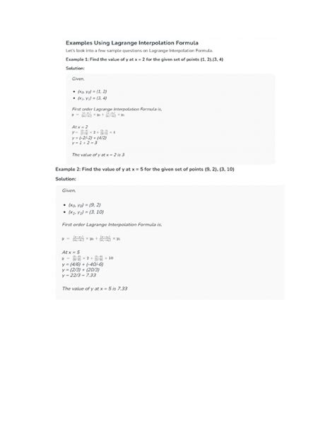 Langrange Polynomial Pdf