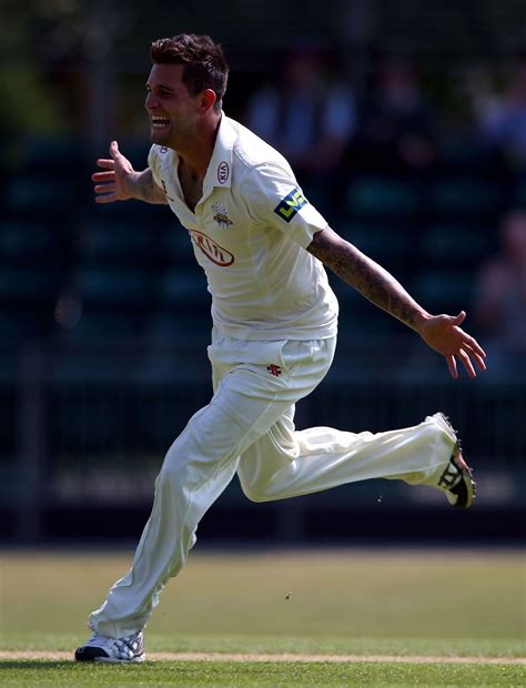 Jade Dernbach Celebrates A Wicket