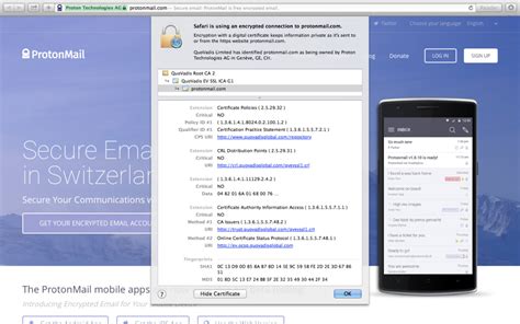 Proton Mails Ssl Certificate Proton