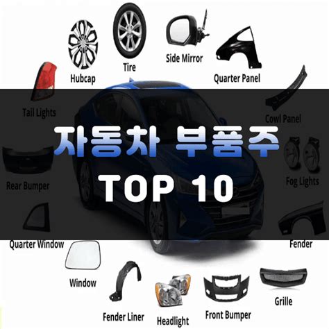 자동차 부품주 Top10 부품 관련주 대장주 주식스토커