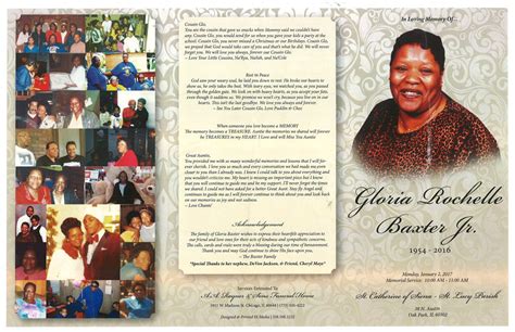 Gloria Rochelle Baxter Jr Obituary Aa Rayner And Sons Funeral Homes