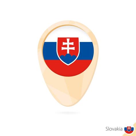 premium vector map pointer with flag of slovakia orange abstract map icon