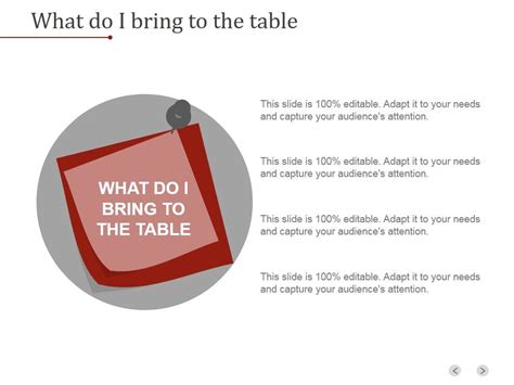 What Do I Bring To The Table Ppt Powerpoint Presentation Templates