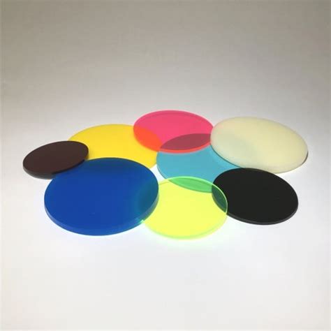 Translucent Acrylic Disks Colored Plexiglass Discs Plastic Etsy