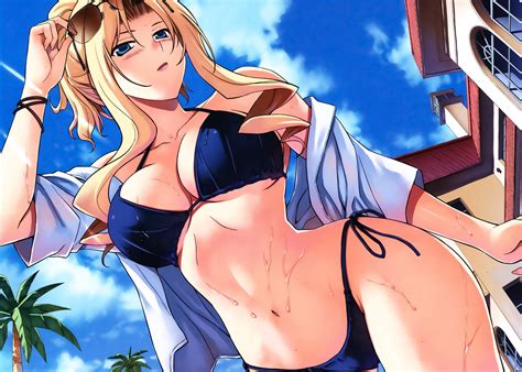 Fondo De Pantalla De Chica De Dibujos Animados En Bikini Chica Anime