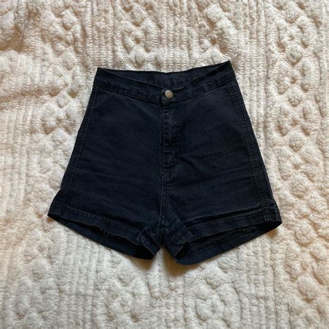 Black High Waisted Shorts Size Xs Or 0 Brand Is Depop