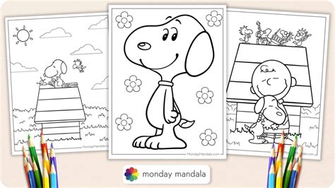 Cute Snoopy Coloring Page