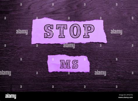Conceptual Caption Stop Ms Word Written On Prevent Disease Marked By