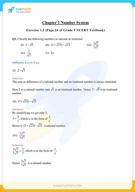 Ncert Solutions Class 9 Maths Chapter 1 Exercise 15 Number Systems