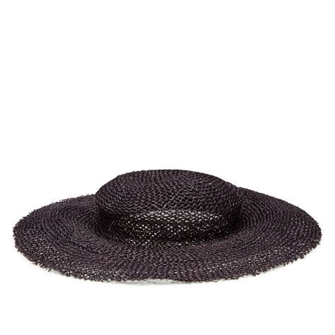 Scha Womens Traveler Short Unique Woven Hat Black Dsmny E Shop