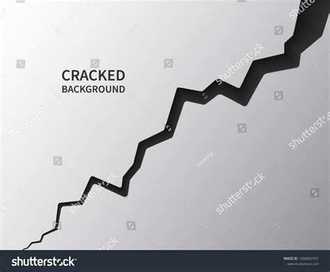 Cracked Ground Surface Realistic Crack Texture Stock Vector Royalty