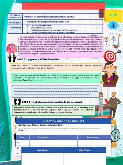 Evaluación Diagnóstica Ept 4º Pdf Enseñando Aprendizaje