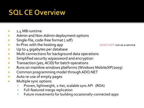 Ppt Sql Server Compact Edition Powerpoint Presentation Free Download