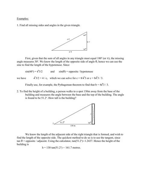 Notes On Trigonometry Notes Learnpick India