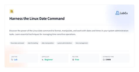 Harness The Linux Date Command Labex