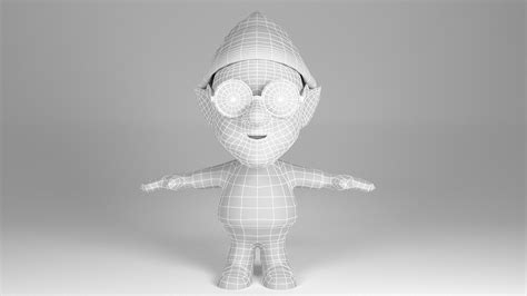 3d Model Dwarf With Glasses Vr Ar Low Poly Cgtrader