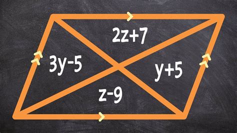 Using The Properties Of Parallelograms To Solve For The Missing