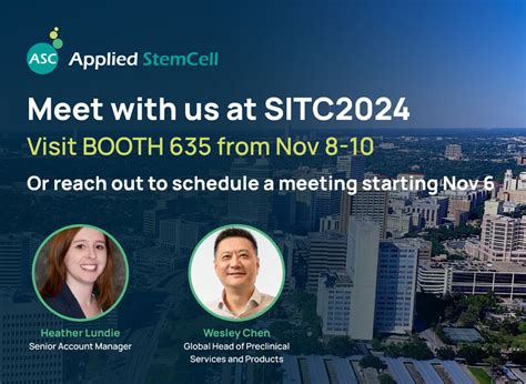 Applied Stemcell On Linkedin Join Applied Stemcell At Sitc 2024 Were