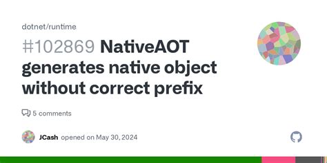 nativeaot generates native object without correct prefix · issue