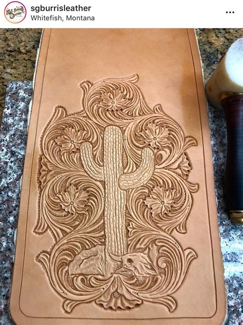 Tooled Cactus And Sunflowers Artofit