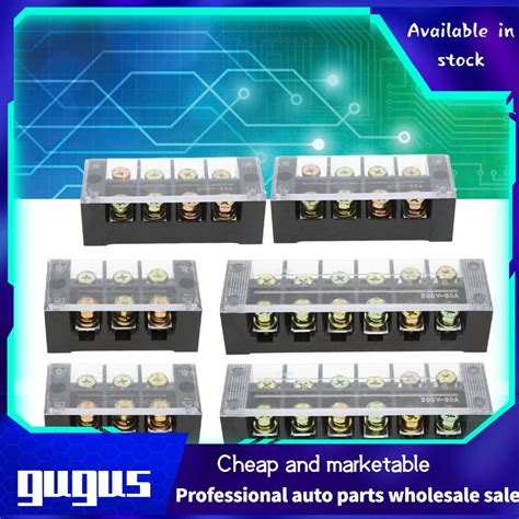 Gugushop Transmission Cables Fixed Terminal Strip Block Large Current Easy Wiring Ground Circuit