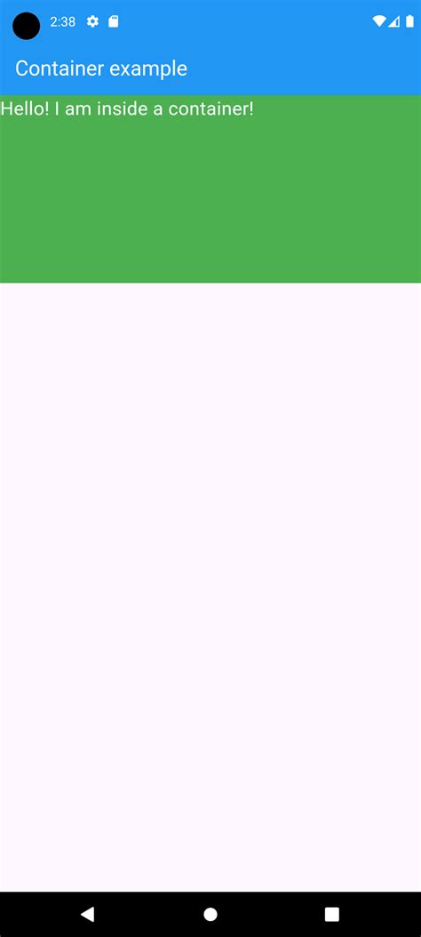 Container Class In Flutter Geeksforgeeks