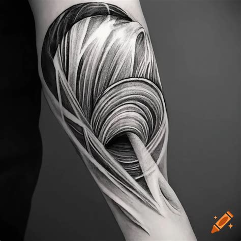 Black And White Geometric Tattoo Design On Craiyon