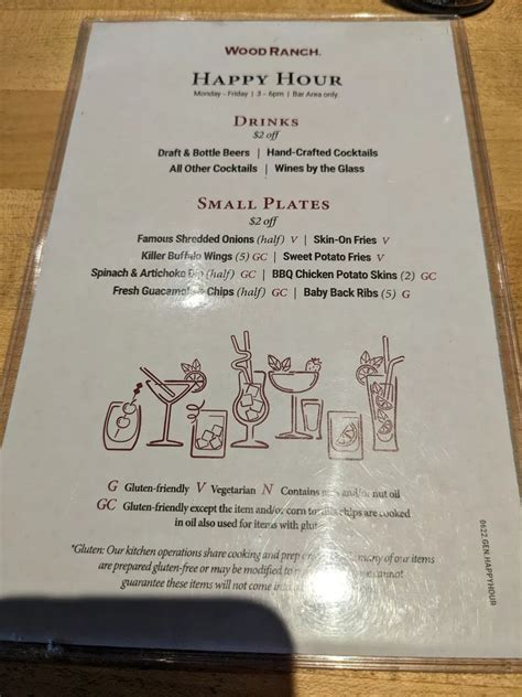Wood Ranch Menu Updated November 2025