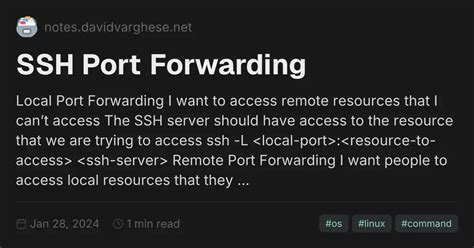 Ssh Port Forwarding