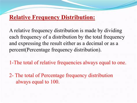 Frequency Distribution Vs Relative Frequency Distribution