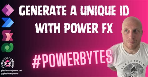 Generate A Unique Id With Power Fx Platforms Of Power