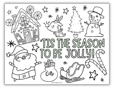 Christmas Colouring Printable Rossy Printable