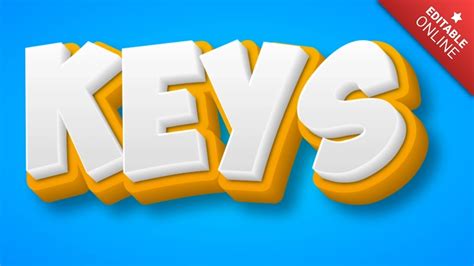 Keys Text Style Effects Generator
