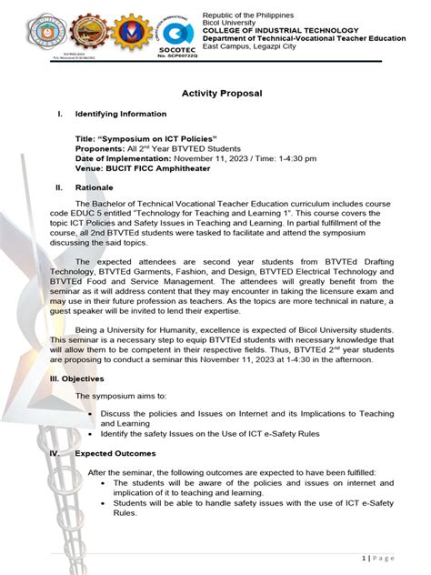 Proposal For Seminar 1 In Ttl Kate Pdf Educational Technology Teacher Education