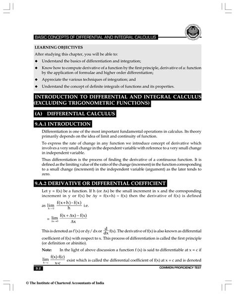 Solution Basic Concepts Of Differential And Integral Calculus Studypool