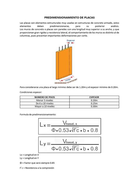 Predimensionamiento De Placas Pdf Hormigón Ingeniería De Edificación