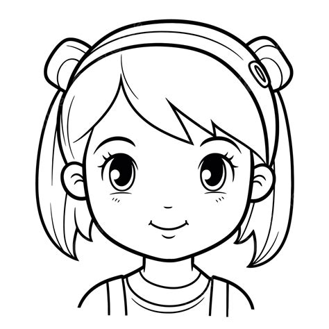 Girl Head Coloring Pages Outline Sketch Drawing Vector Wing Drawing