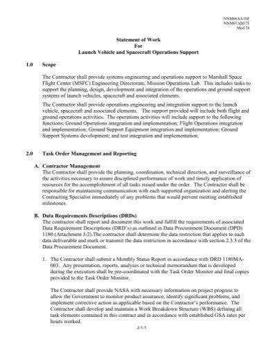 Request For Task Order Quotation Foia Nasa