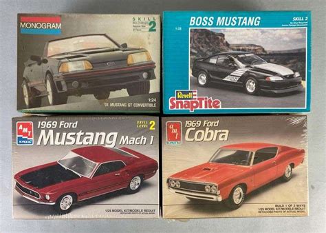 Group Of 4 Ford Mustang Plastic Model Kits Matthew Bullock Auctioneers
