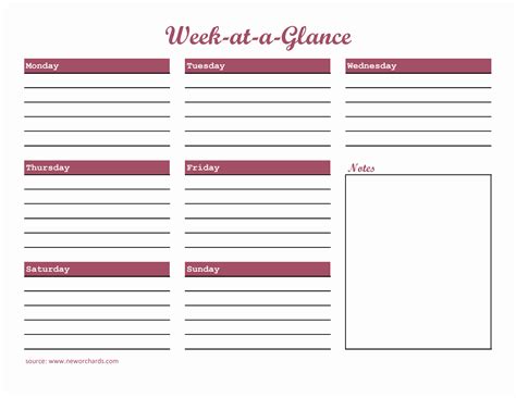 Free Weekly Planner Templates Pdf Word Excel