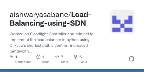 Github Aishwaryasabaneload Balancing Using Sdn Worked On Floodlight
