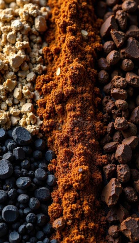 Variety Of Soil Samples Contrasting Textures Details Fertility