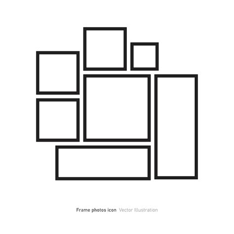 빈 사진 프레임의 세트 배경 터 일러스트레이션 프리미엄 벡터