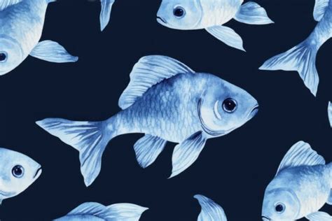 Blue Fish Pattern Background Wallpaper Graphic By Creative World