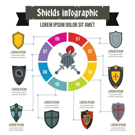 Row Different Shields Vectors And Illustrations For Free Download Freepik