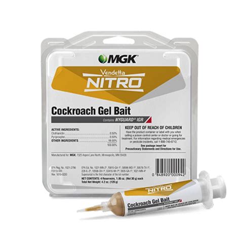 Vendetta Nitro Cockroach Gel Bait Dual Action Roach Killer With Igr