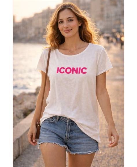 Iconic Pe260744 Printed Cotton T Shirt Grossiste Pret A